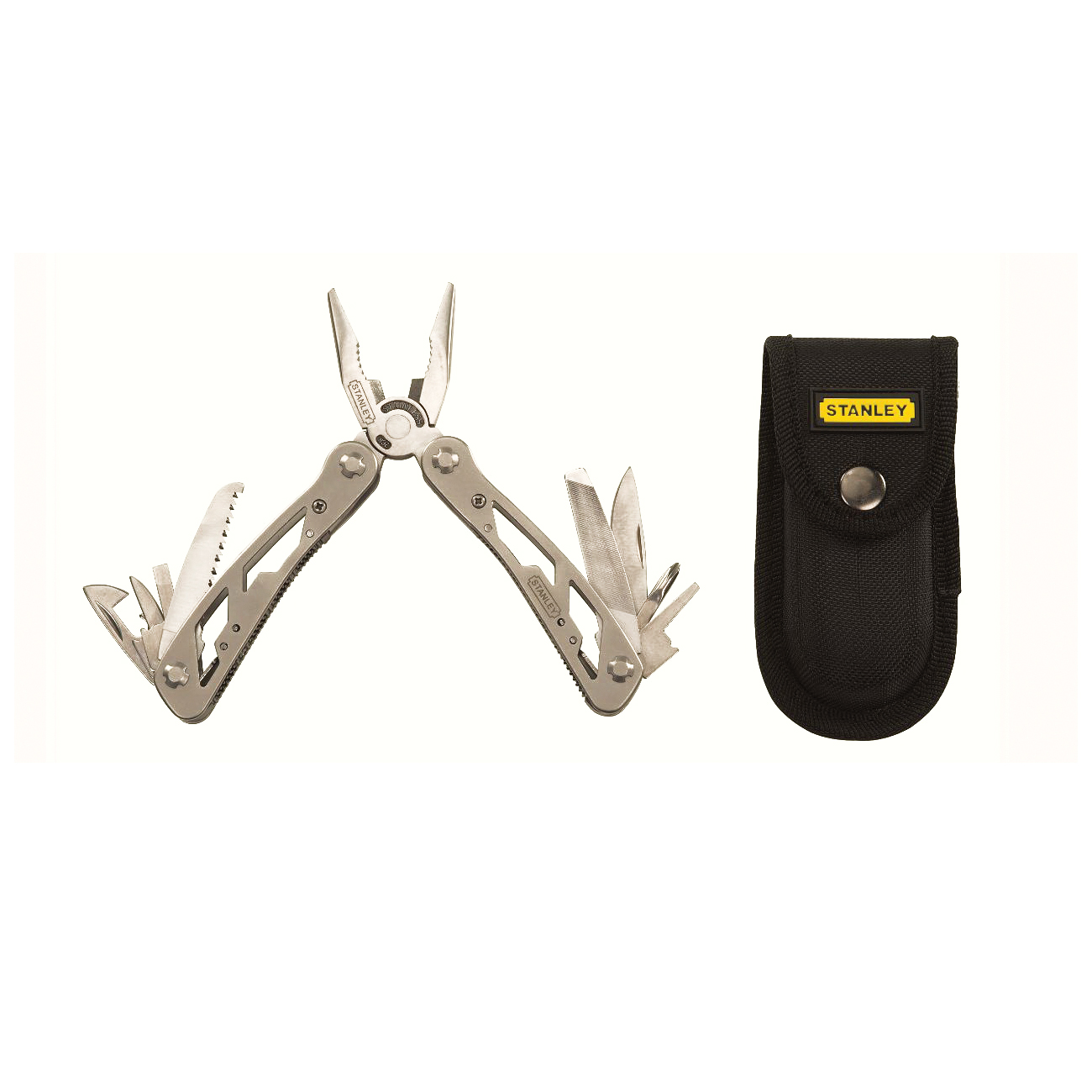 Stanley® 84-519K 12-in-1 Multi-Tool With Nylon Holster, Plier, 12 Tools, 12 Functions, 4-1/4 in ...